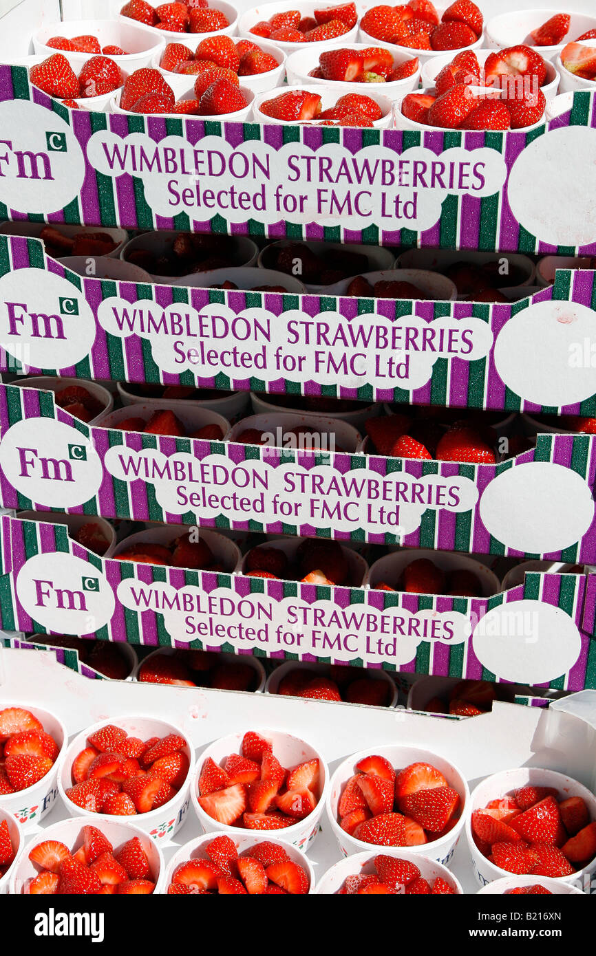 Strawberries at the Wimbledon Tennis Championships 2008 Stock Photo - Alamy