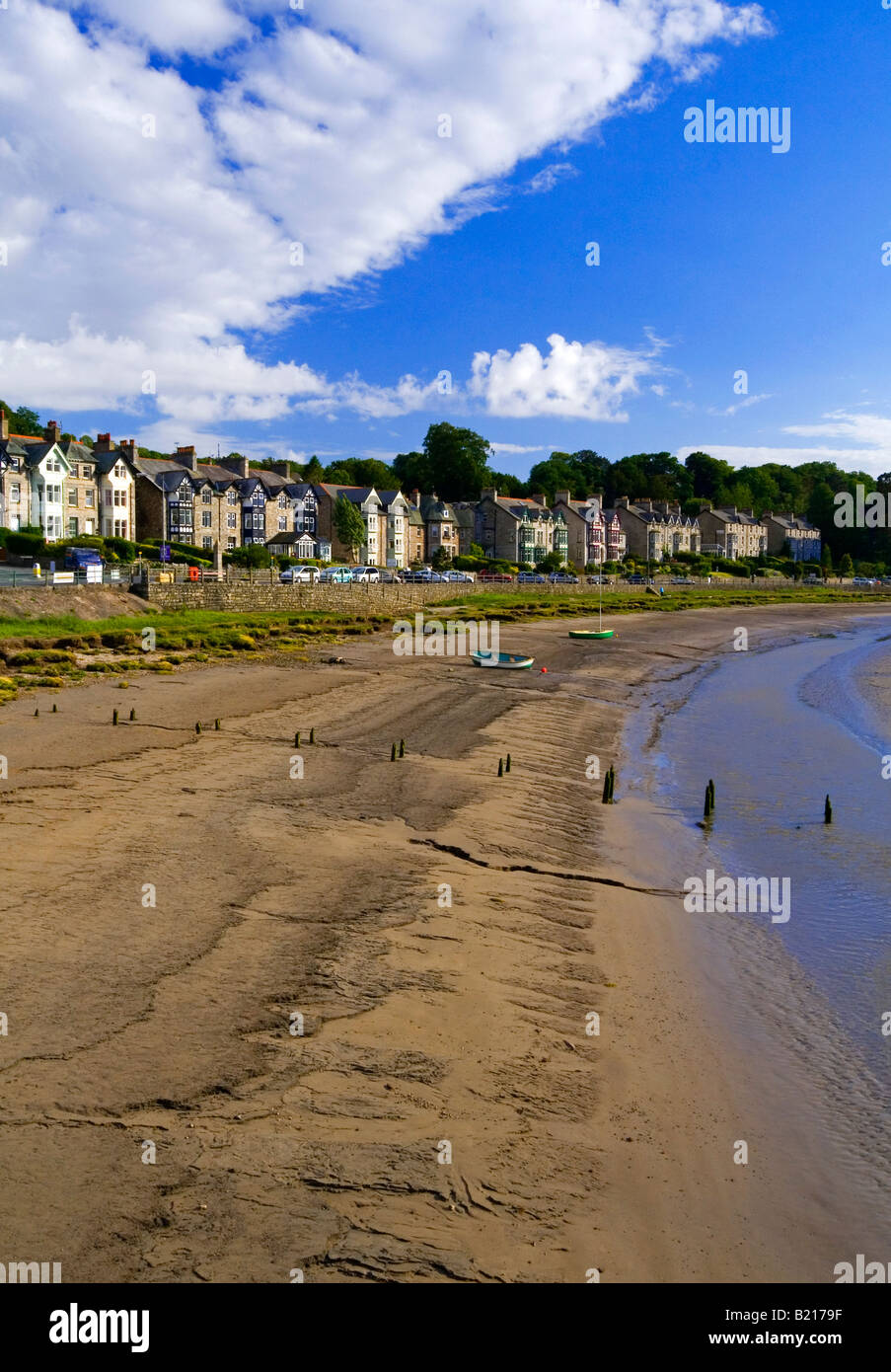 The beach at Arnside Cumbria on the River Kent Estuary Morecambe Bay ...
