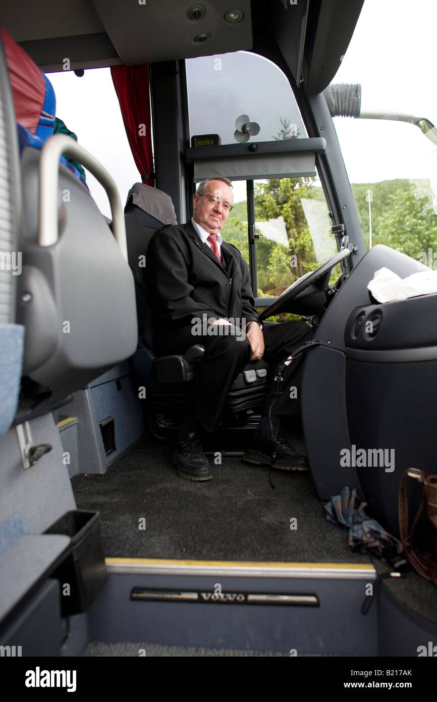 Bus driver at Sortland Stock Photo - Alamy