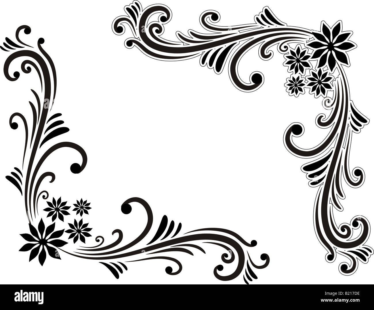 Floral decorative corner hi-res stock photography and images - Alamy