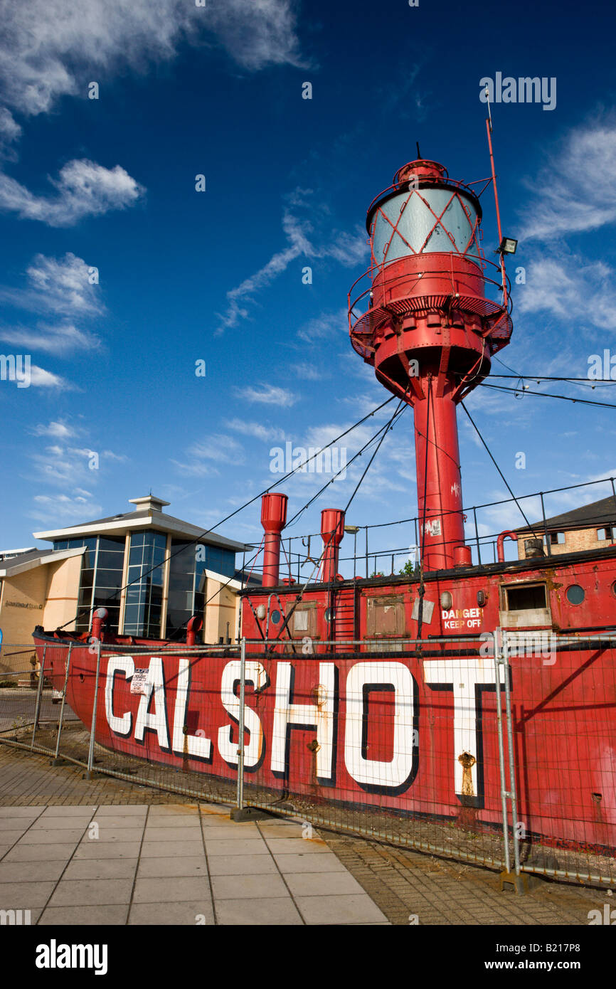 Calshot Spit Lightboat at Ocean Village Southampton Hampshire England ...