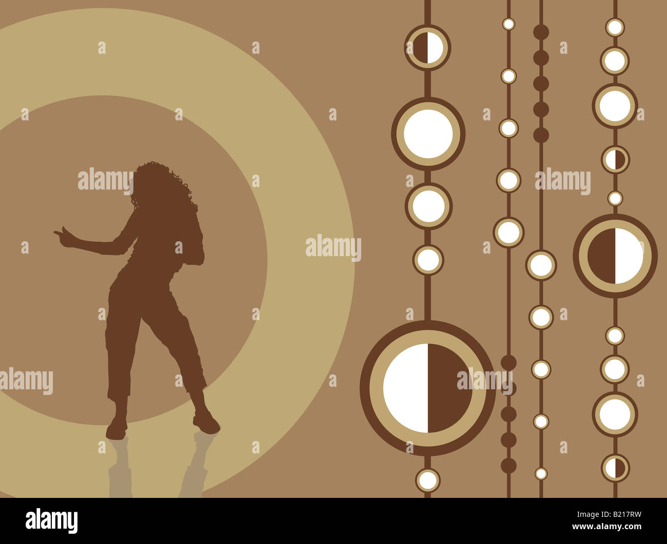 Silhouette of a female dancing Stock Photo - Alamy