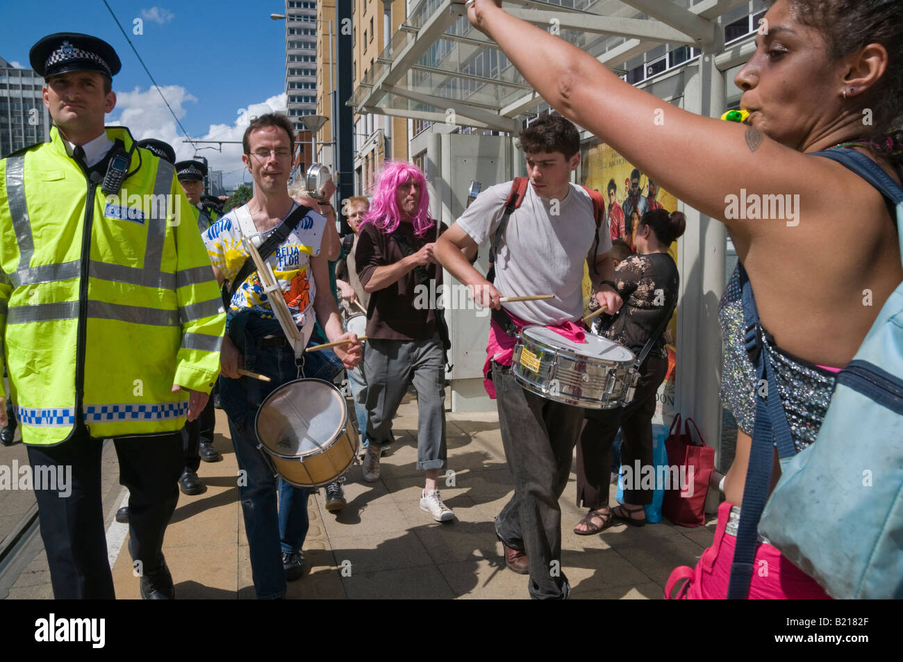 London Fete Against the G8 No Borders protest in Croydon visits offices ...