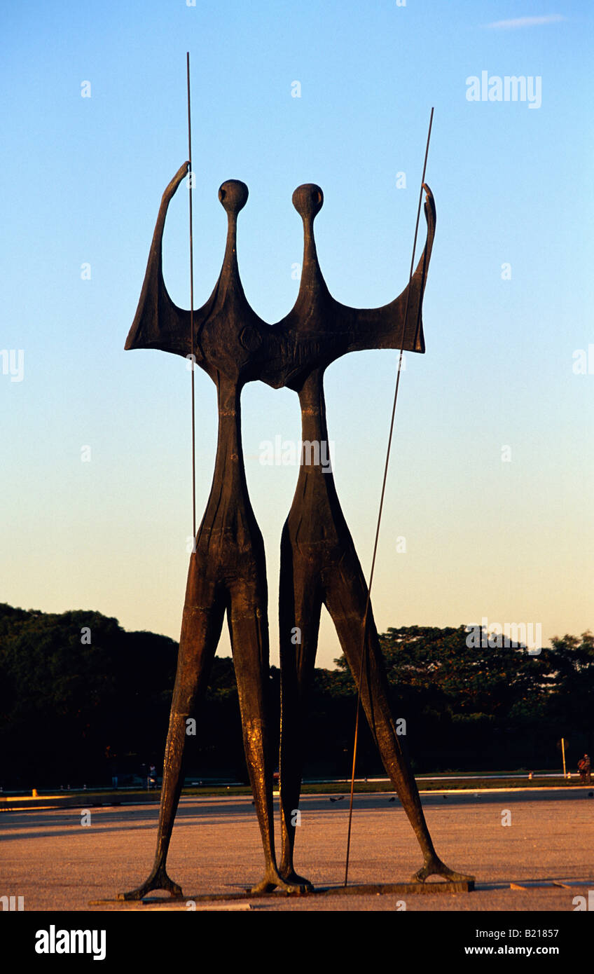 The Warriors Sculpture by Artist Giorgi Brasilia Stock Photo - Alamy