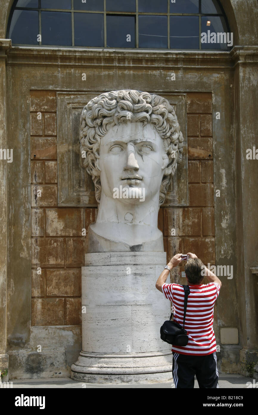 Statue marble roman man famous people portrait st peters hi-res stock ...