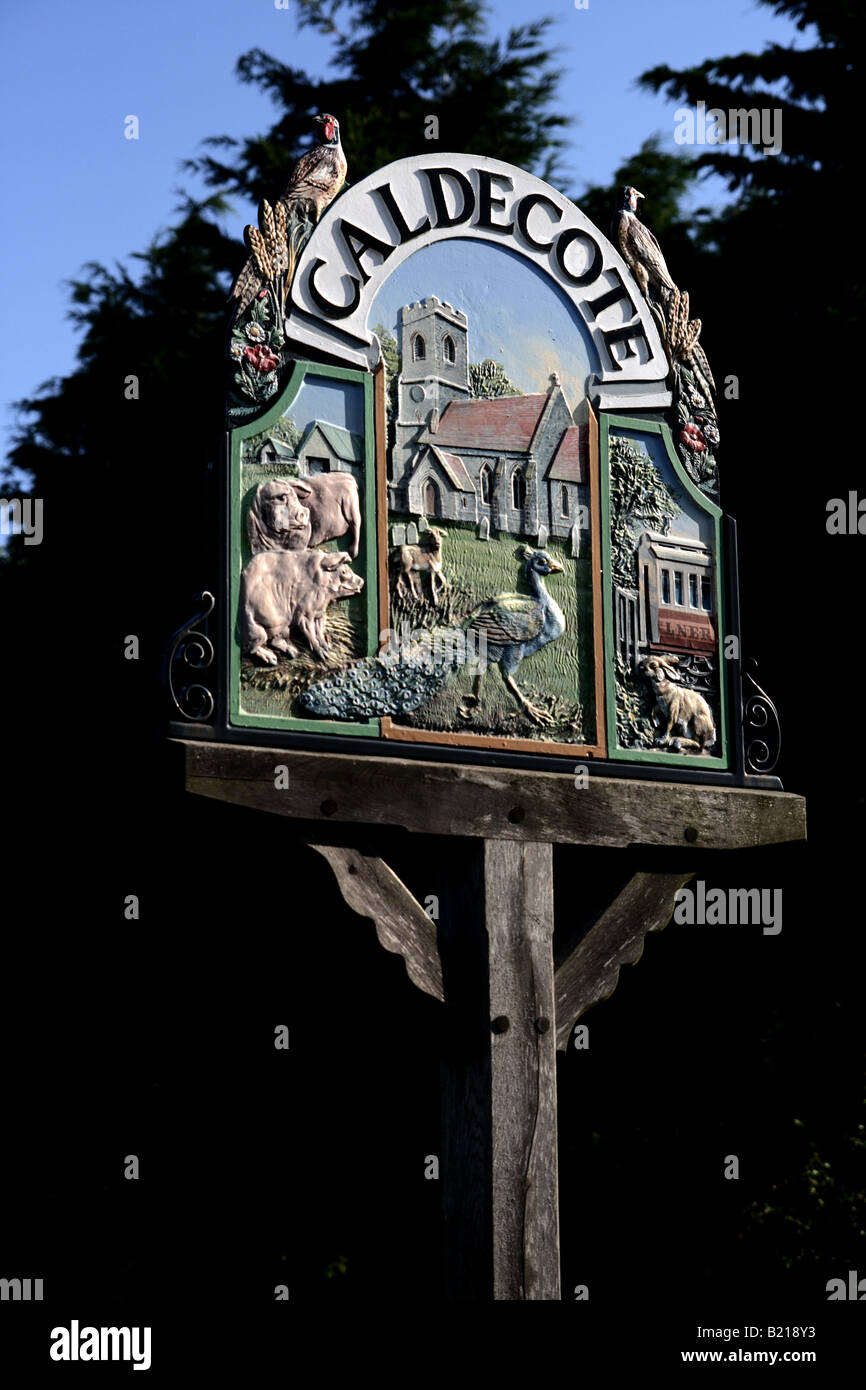 Caldecote village sign, Cambridgeshire Stock Photo - Alamy