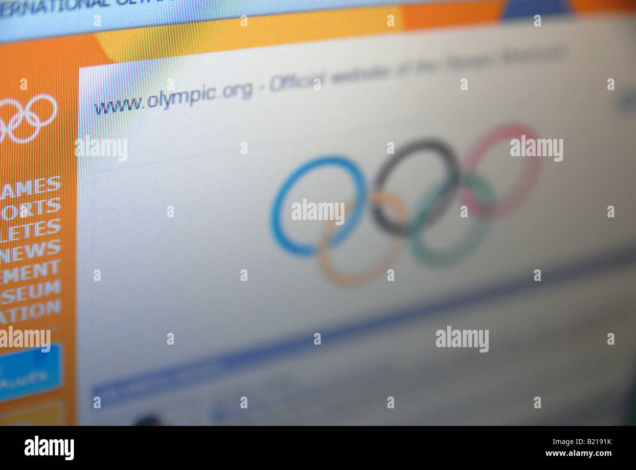 international Olympic committee official website, creative focus Stock ...