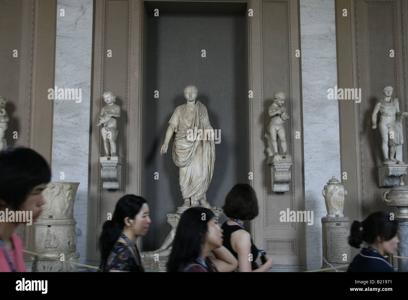 statues in corridor, vatican museum, rome Stock Photo - Alamy