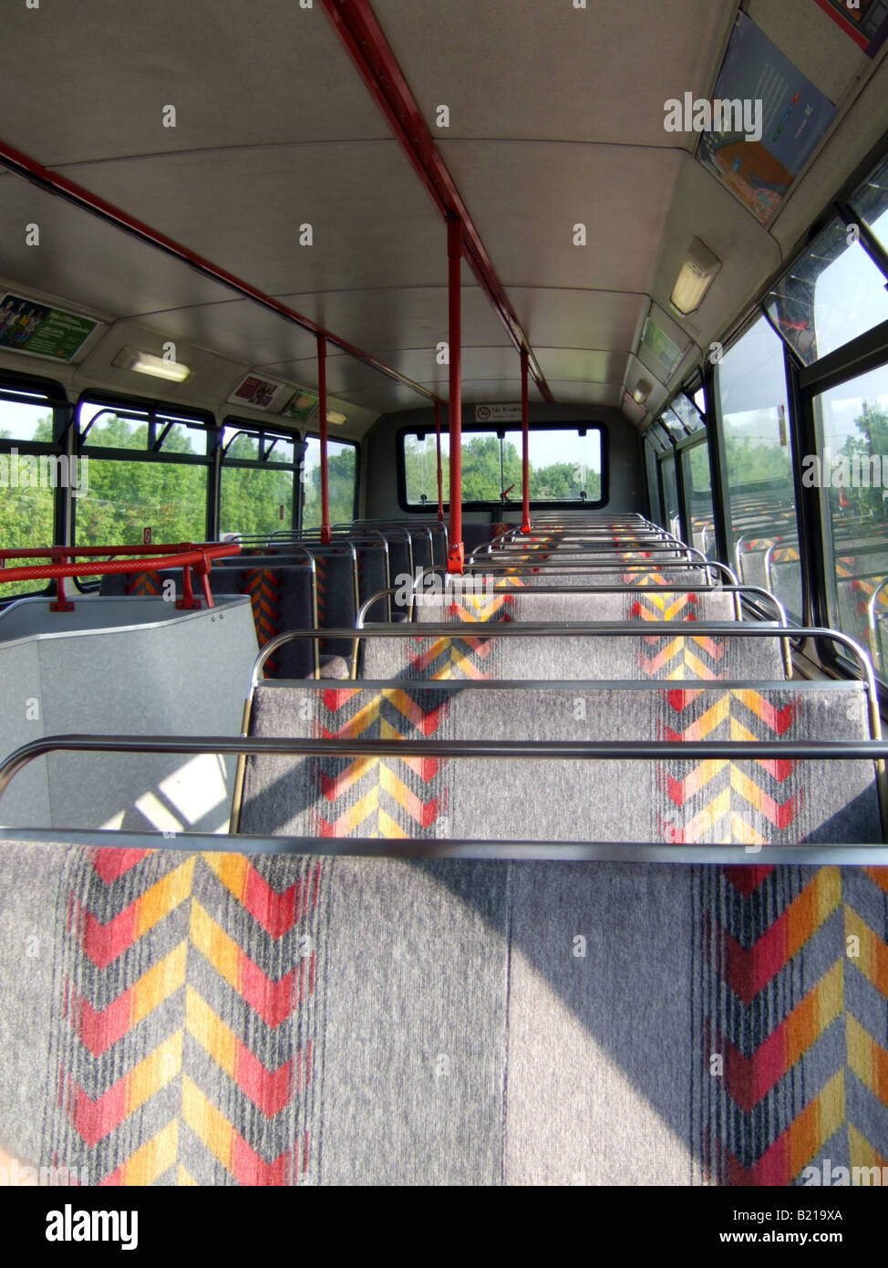 empty top deck of a bus Stock Photo - Alamy