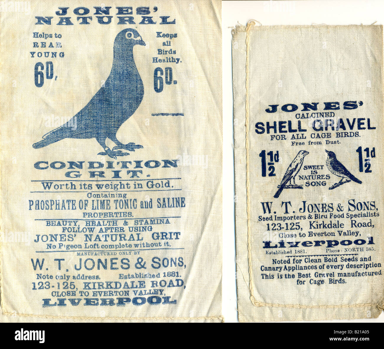 Victorian packaging bird grit hi-res stock photography and images - Alamy