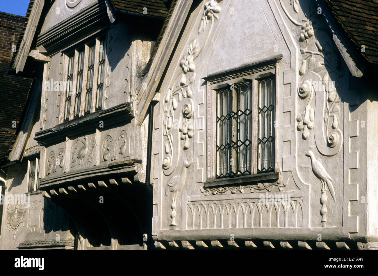 Pargeting pargetting Saffron Walden Essex England ornamental plaster ...