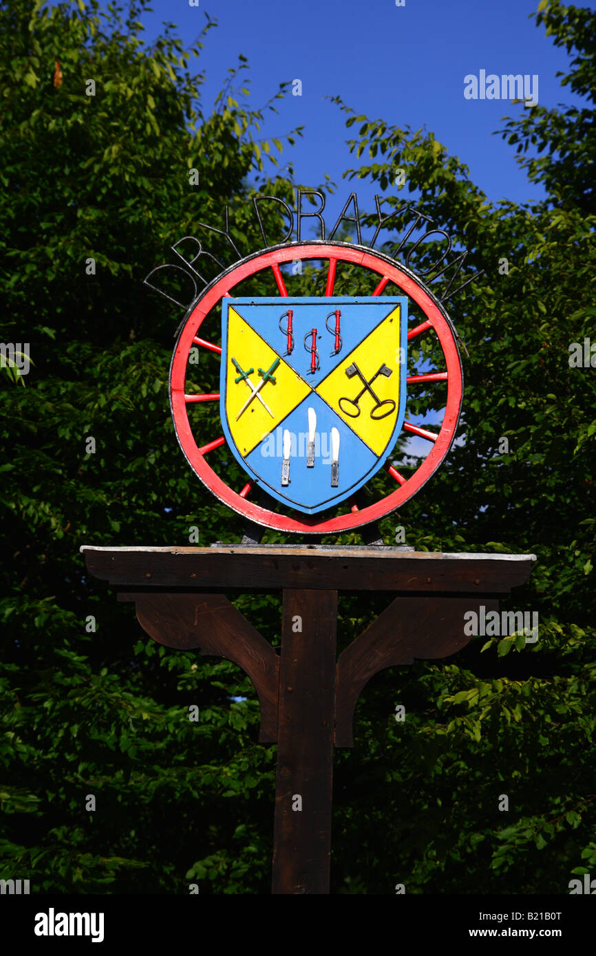Dry Drayton village sign, Cambridgeshire Stock Photo - Alamy