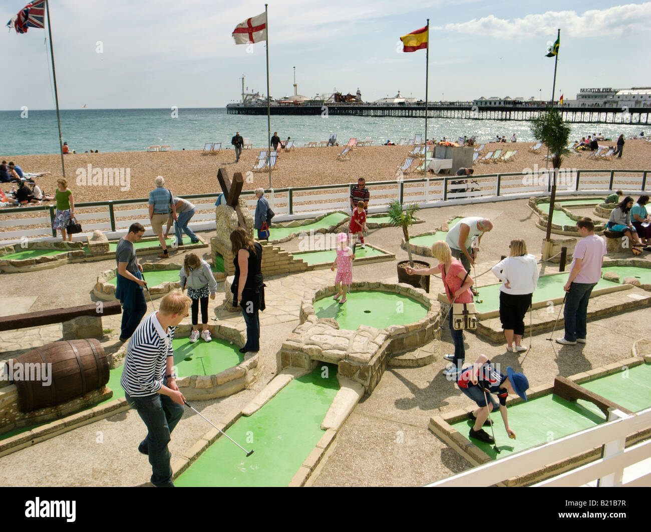 Mini golf in Brighton Sussex England Stock Photo - Alamy