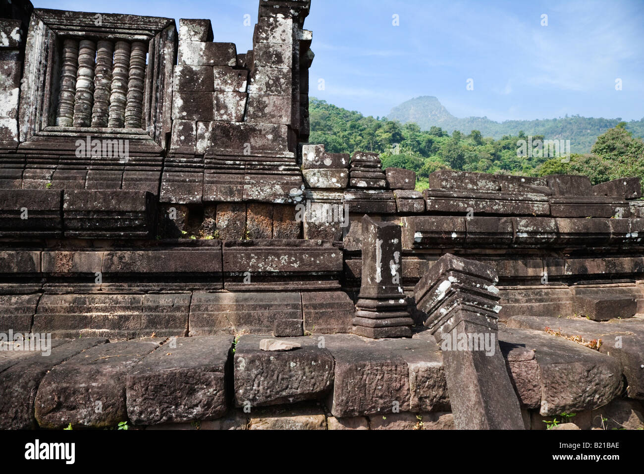 Temple ruin, Wat Phu, Champasak, Laos Stock Photo - Alamy