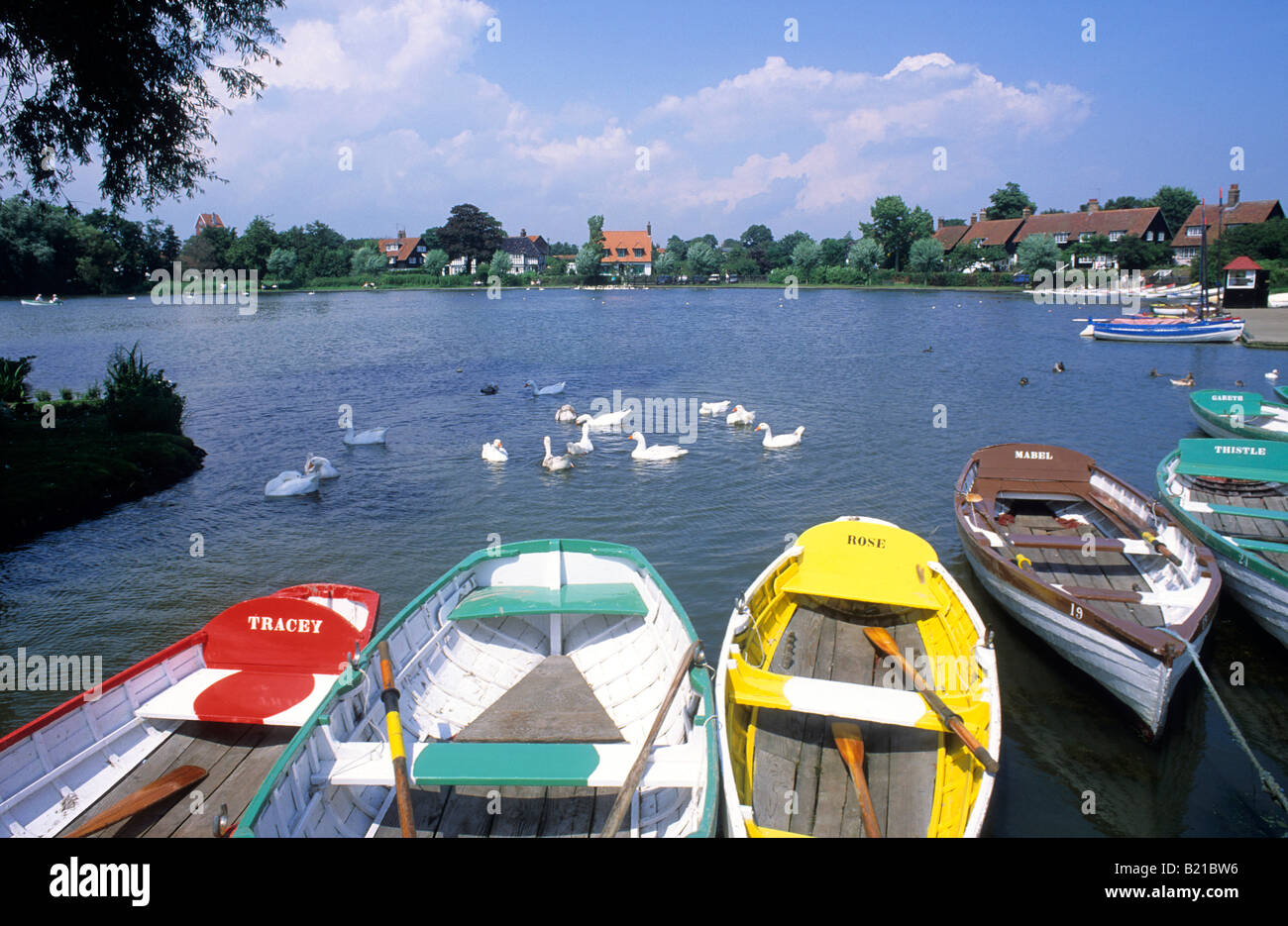 Thorpeness, The Mere, Boating Lake, Suffolk East Anglia England UK ...