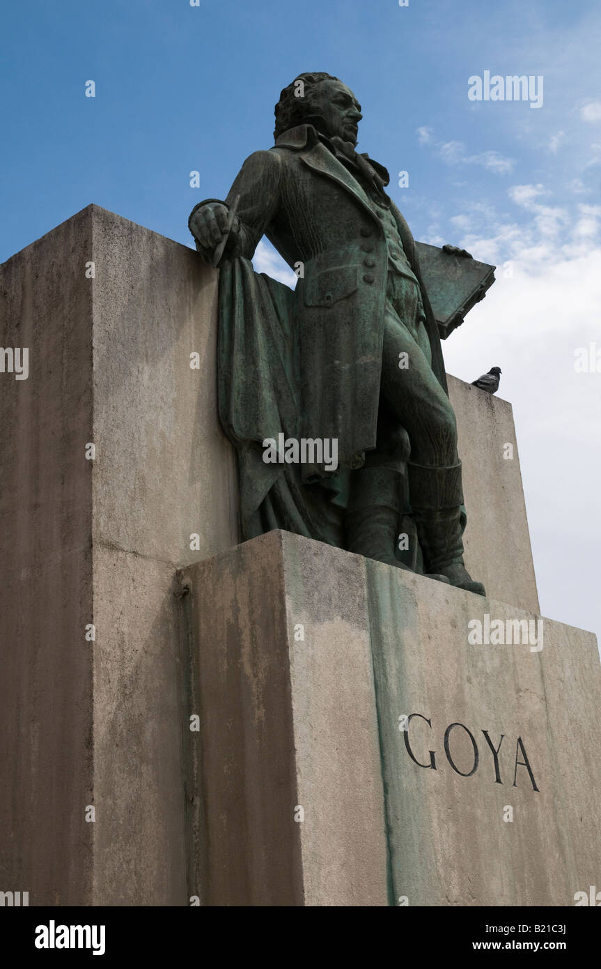 Goya statue zaragoza sculpture hi-res stock photography and images - Alamy