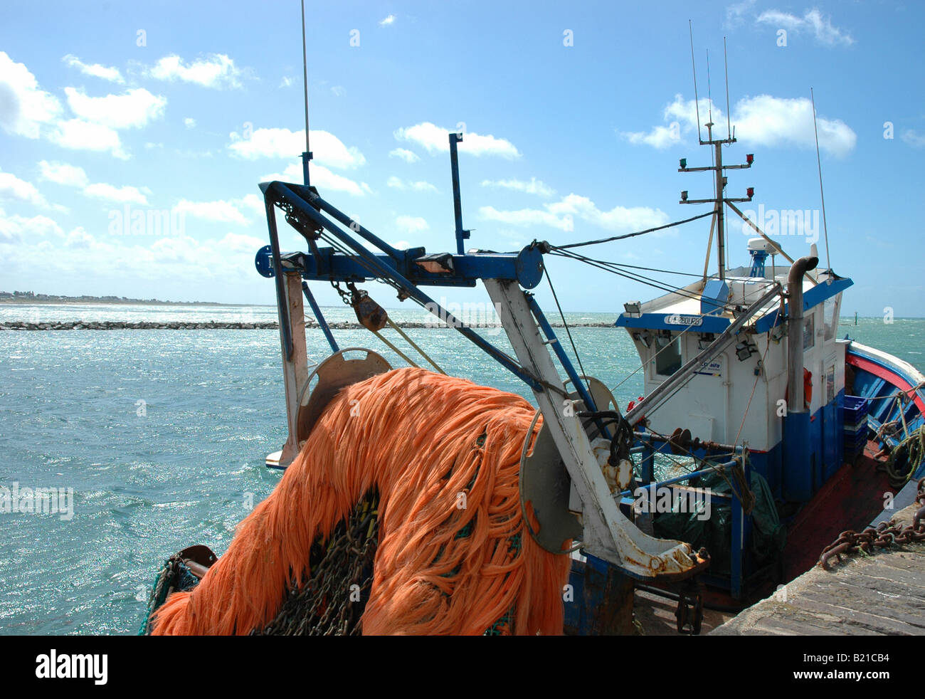 Fishing boat in Carteret northern France Stock Photo - Alamy