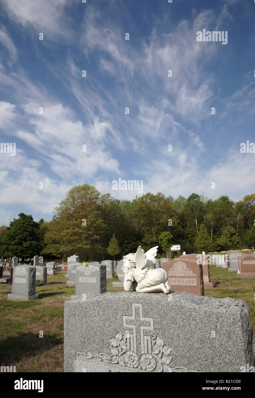 New England graveyard during the spring months Stock Photo - Alamy