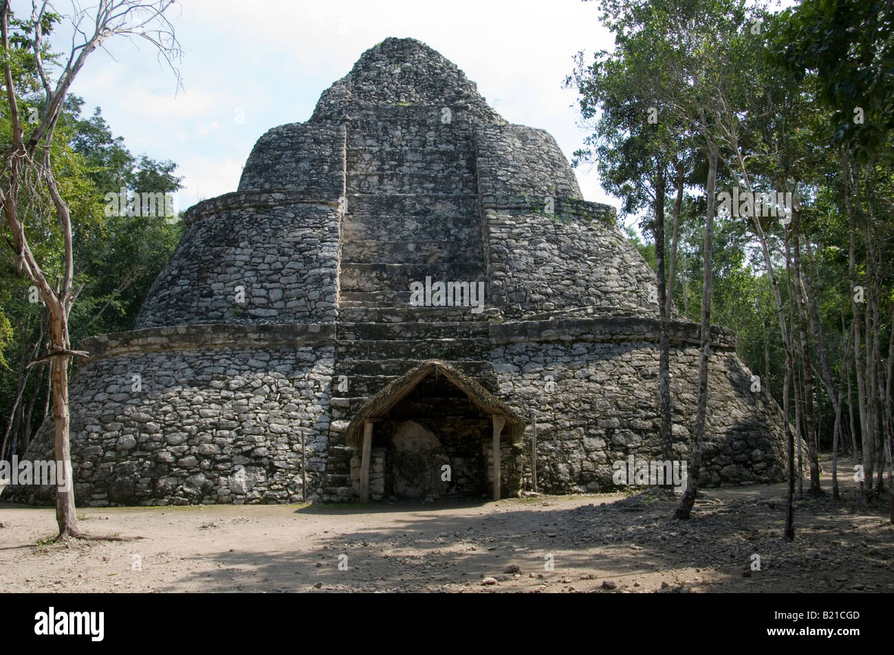 Mayan Temple Coba Stock Photo - Alamy