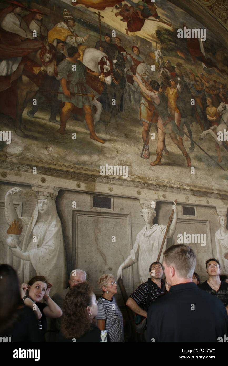 frescoes in raphael's rooms, vatican museum, rome Stock Photo - Alamy