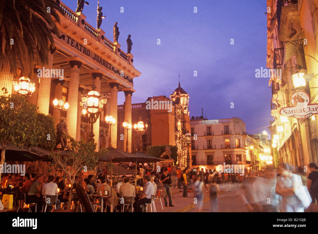 Juarez Theater at dusk Guanajuato Mexico Stock Photo - Alamy