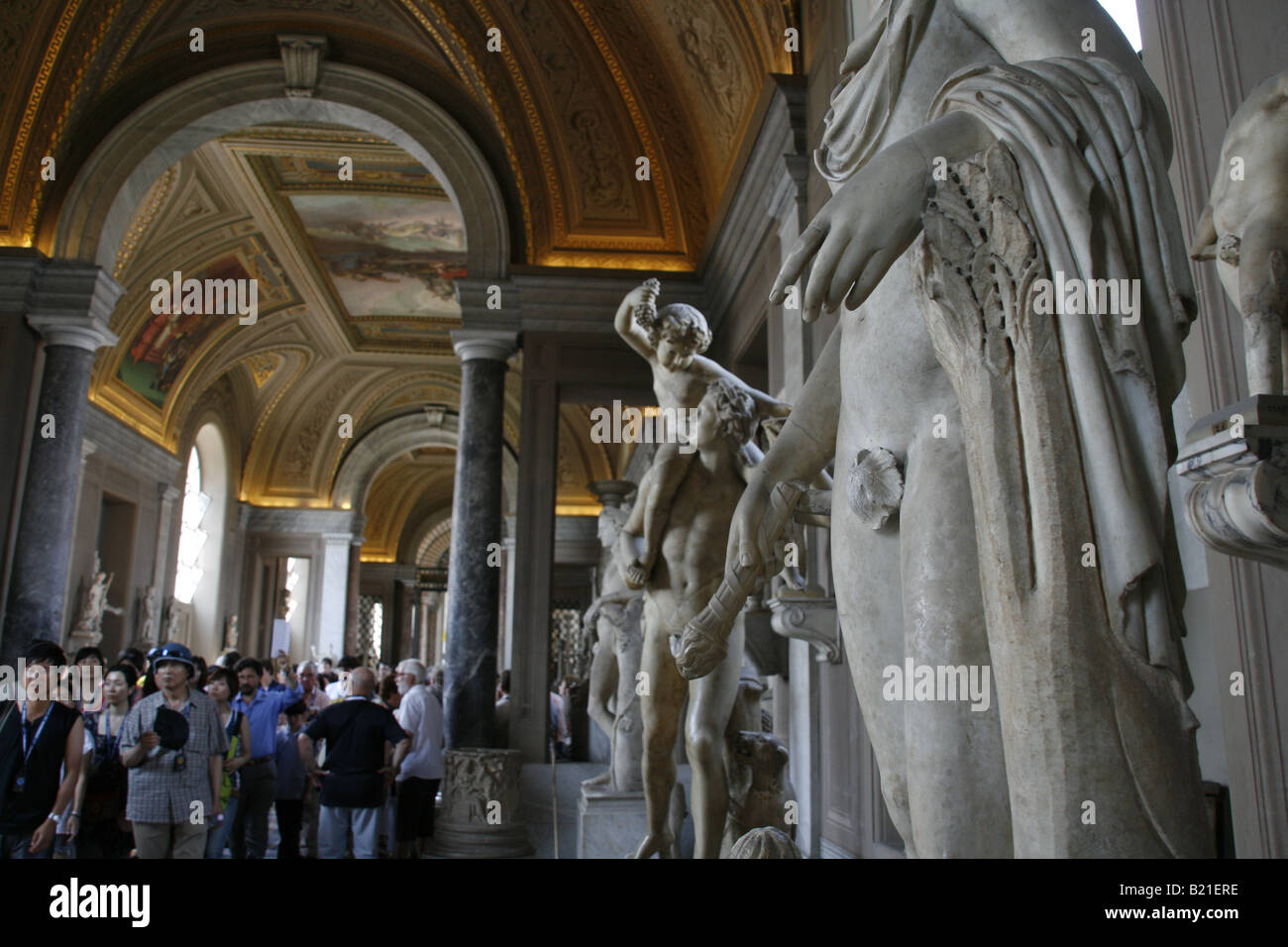 statues in corridor, vatican museum, rome Stock Photo - Alamy