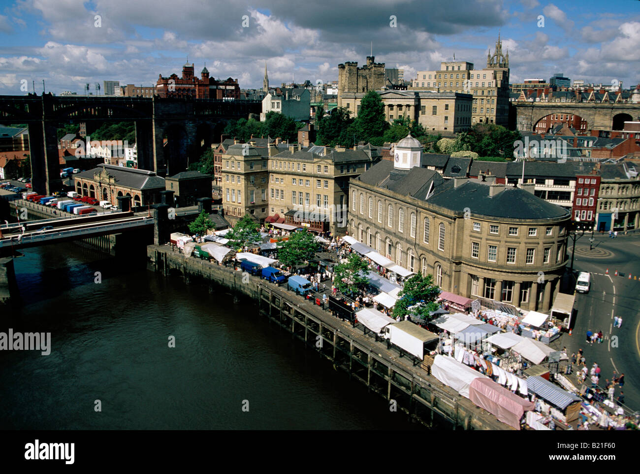 An aerial view of newcastle upon tyne hi-res stock photography and ...