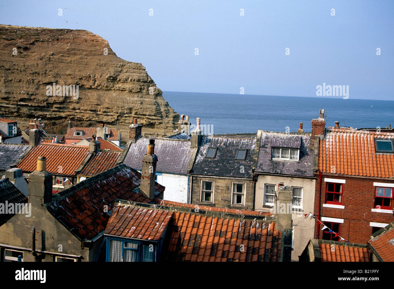 Rooftops of Staithes Yorkshire Stock Photo - Alamy