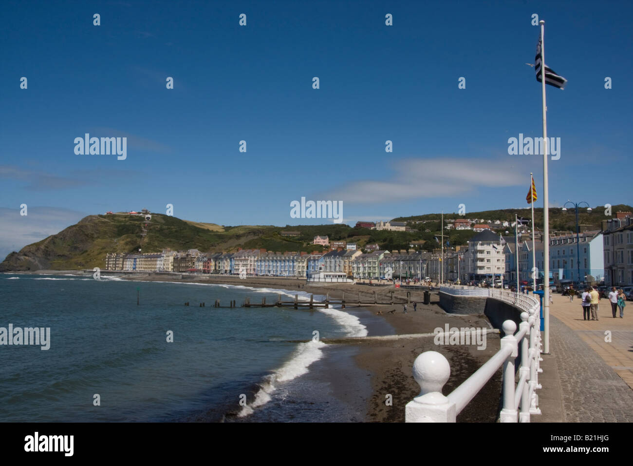 promenade and seaside at aberystwyth mid wales Stock Photo - Alamy