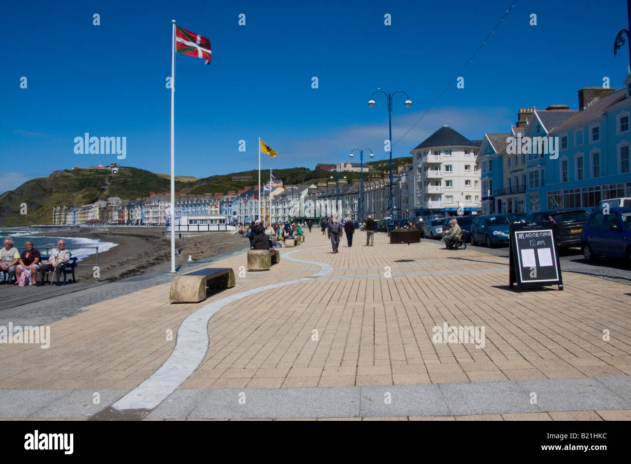 promenade in aberystwyth mid wales Stock Photo - Alamy
