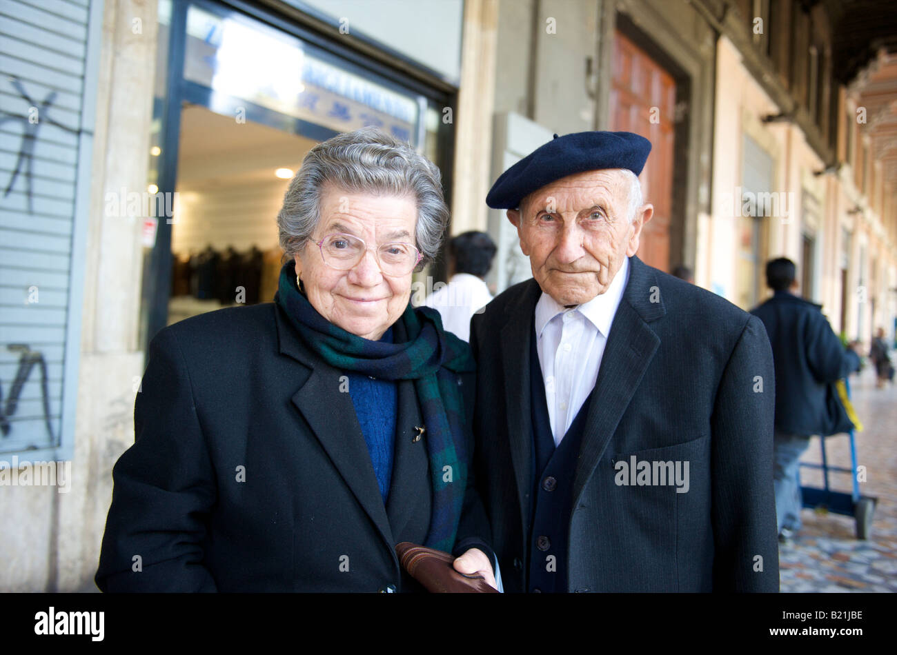 Elderly Italian Couple - Rome, Italy Stock Photo - Alamy