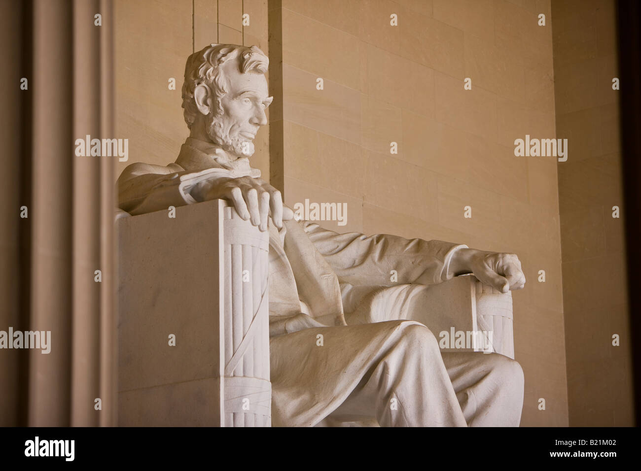 WASHINGTON DC USA - Statue of Abraham Lincoln, in the Lincoln Memorial ...