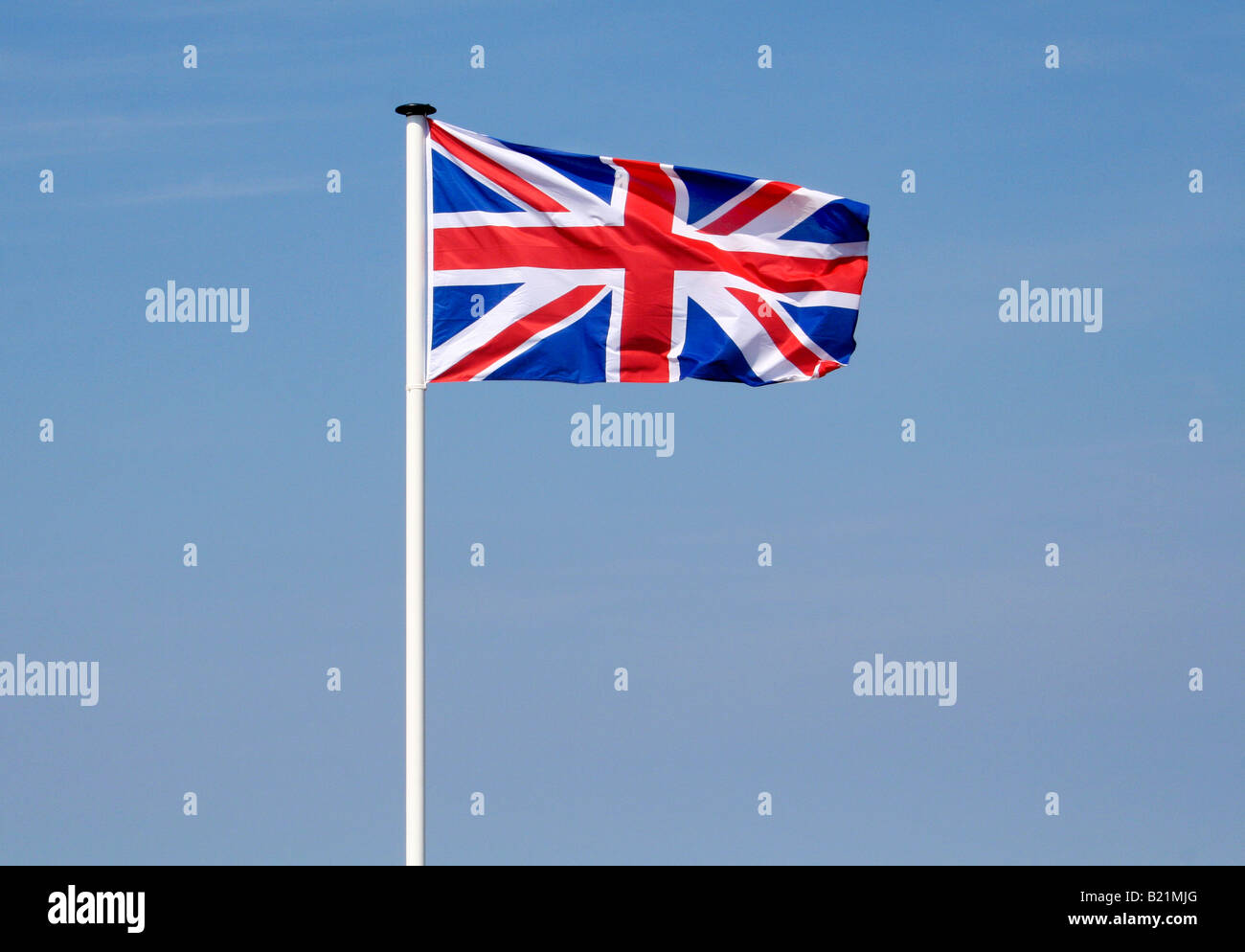 Union jack flag fluttering hi-res stock photography and images - Alamy