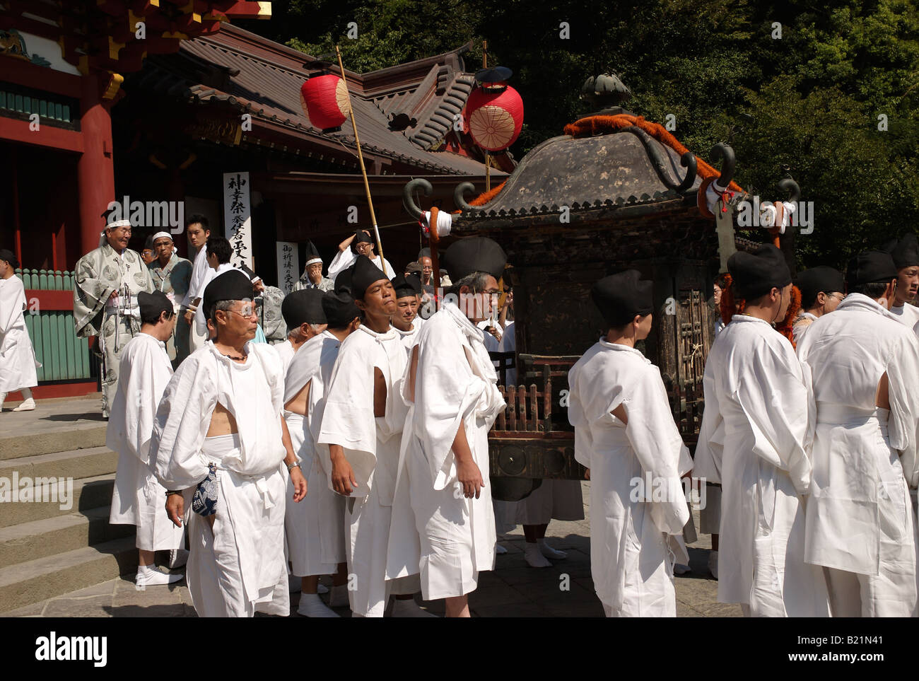 Tsurugaoka Hachimangu Shrine festival - Mikoshi Parade Stock Photo - Alamy