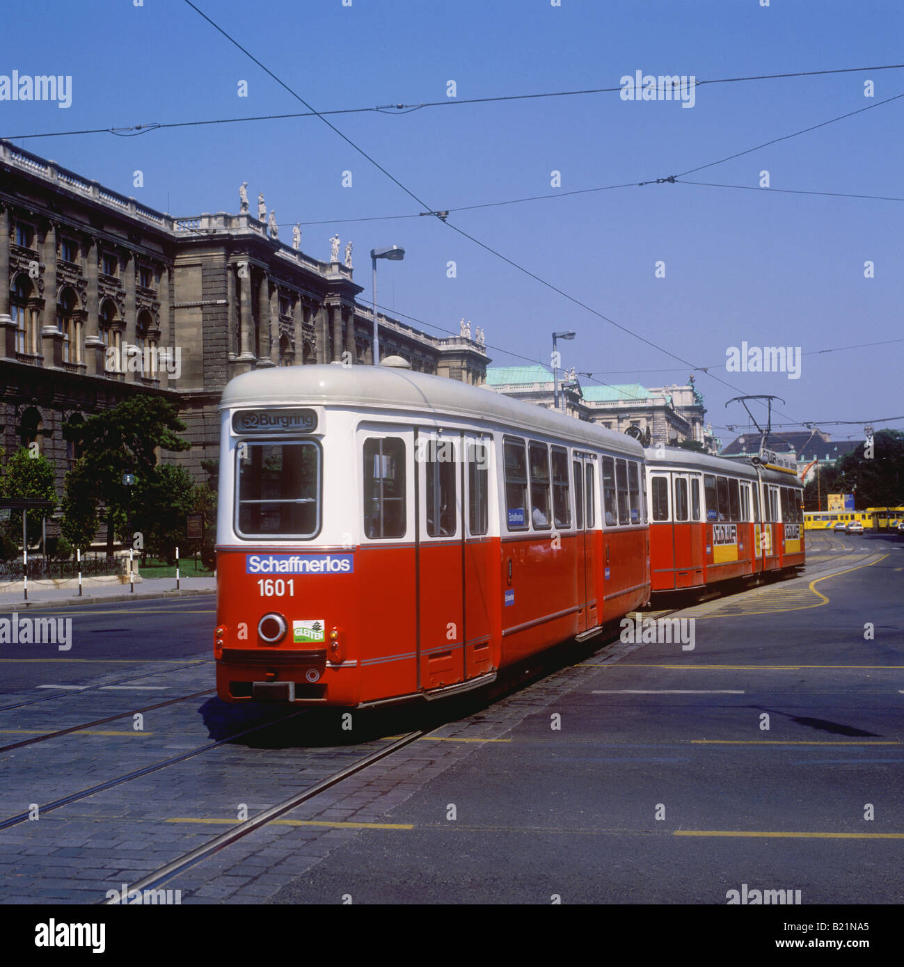 Vienna - Tram in a Viennese street Stock Photo - Alamy