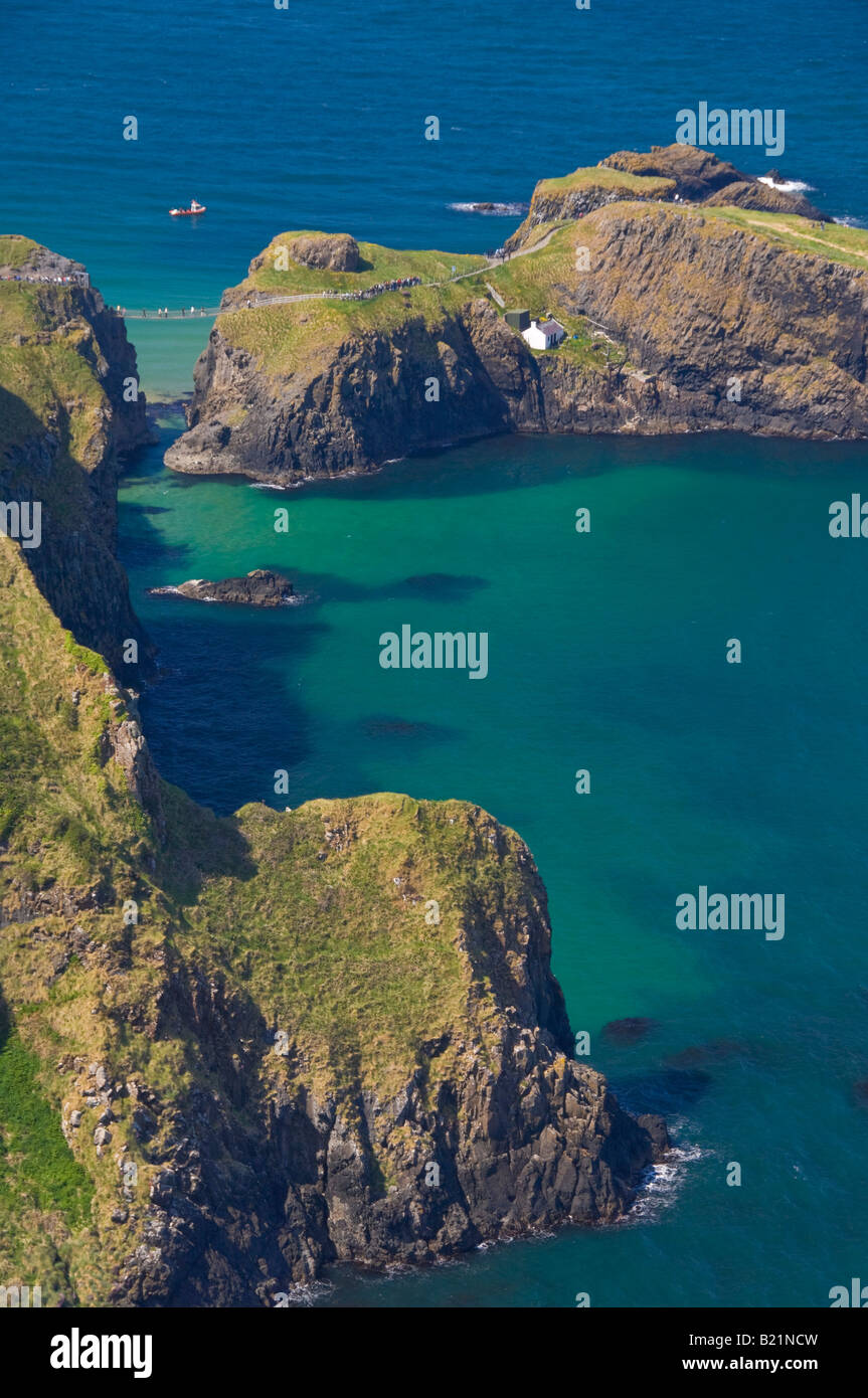 Carrick a rede rope bridge to Carrick island Larrybane bay Ballintoy ...