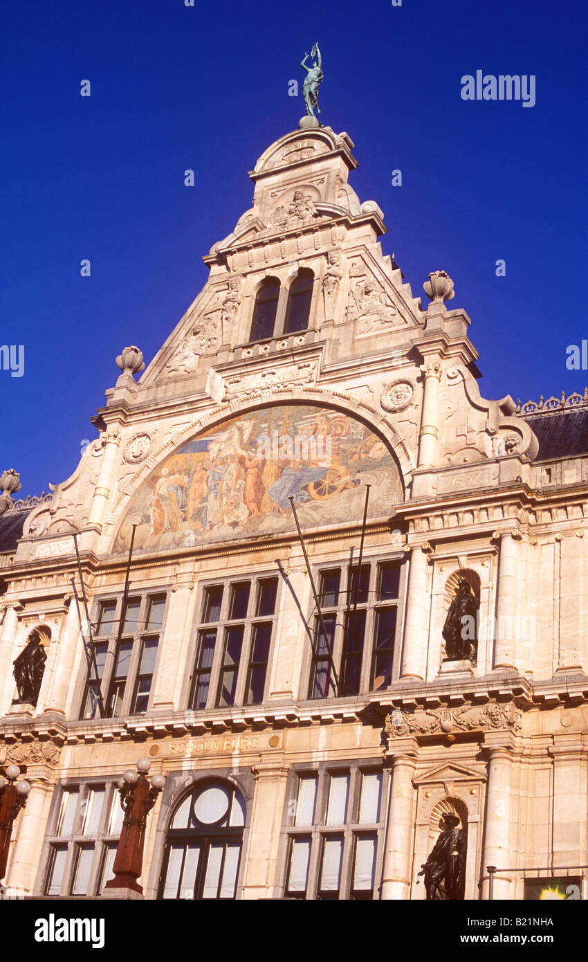 Ghent - Facade of Publieks Theatre Stock Photo - Alamy
