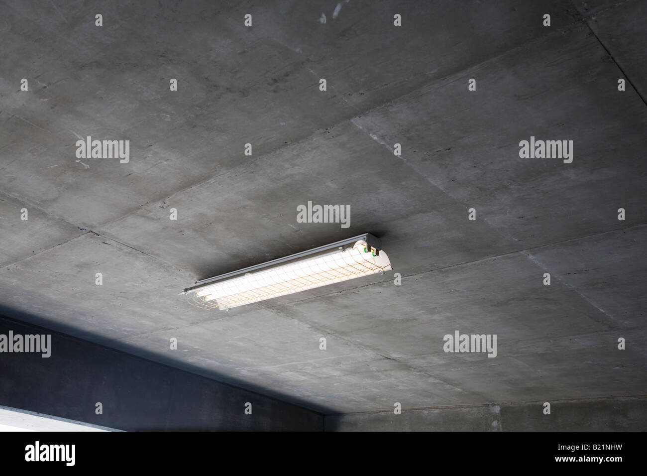 Fluorescent light in parking garage Stock Photo - Alamy