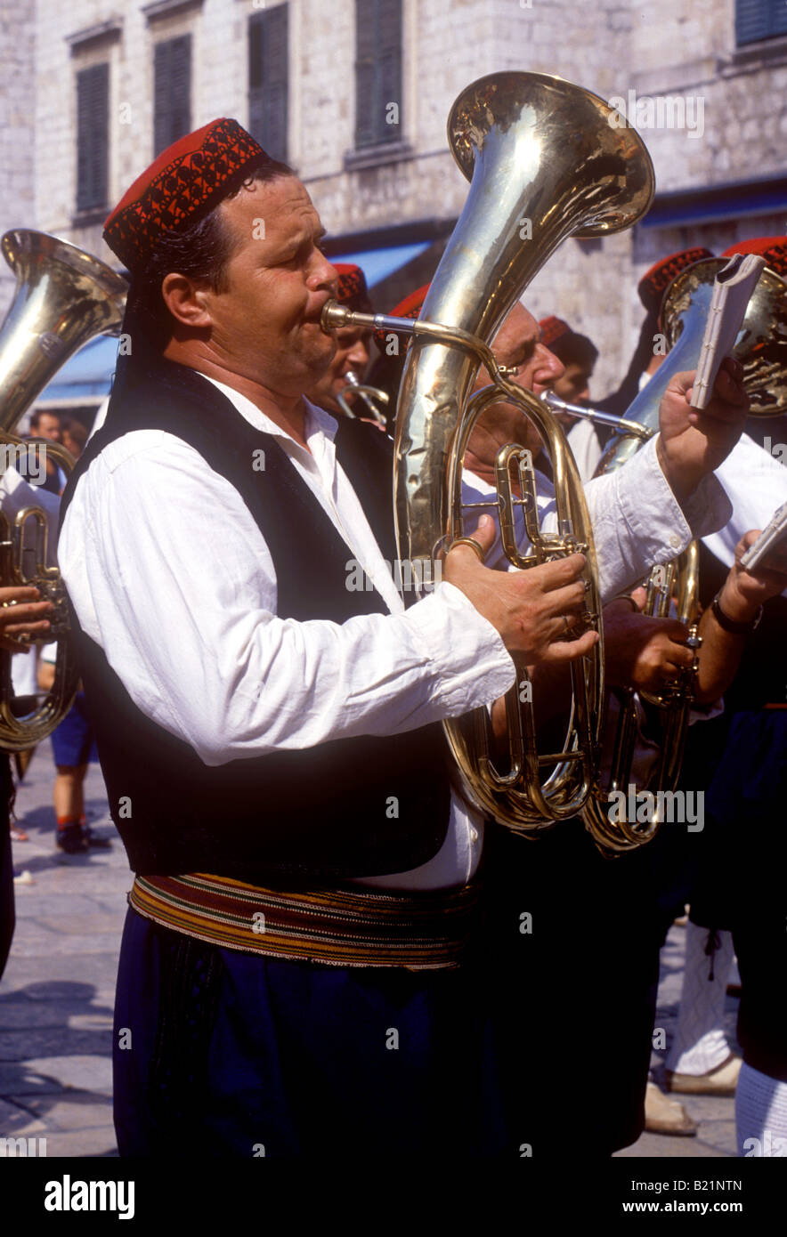 Colourful Bandsmen performing in Dubrovnik Stock Photo - Alamy