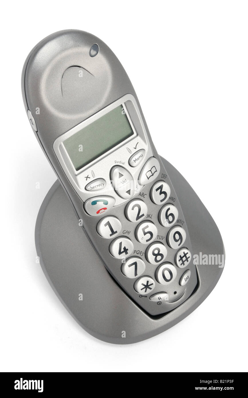 portable phone on white background Stock Photo - Alamy