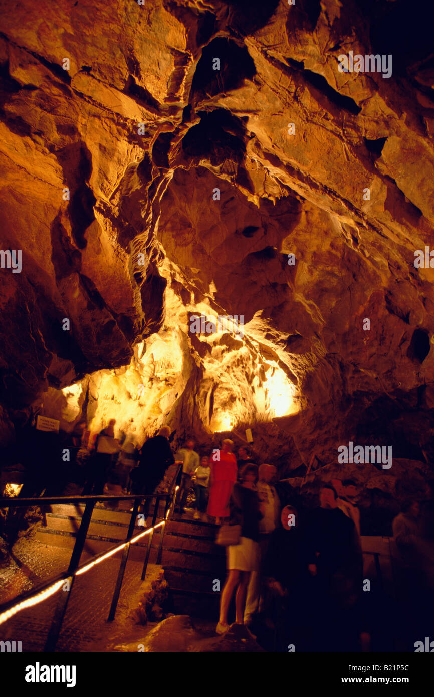 Illuminated Cheddar Gorge Somerset England Stock Photo - Alamy