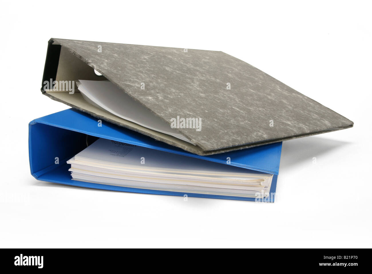 two folders on a white background Stock Photo - Alamy