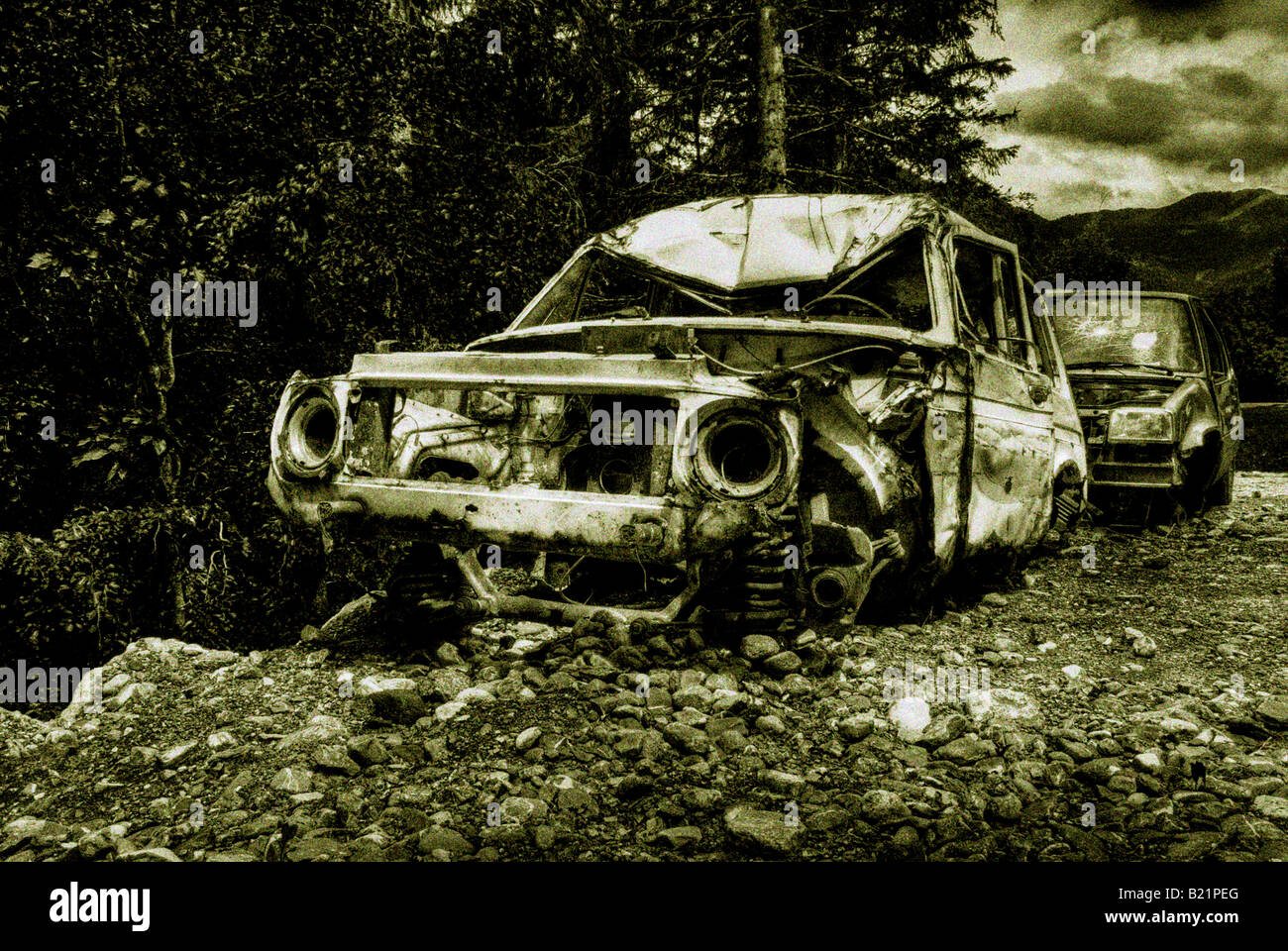 A scrap car Stock Photo - Alamy