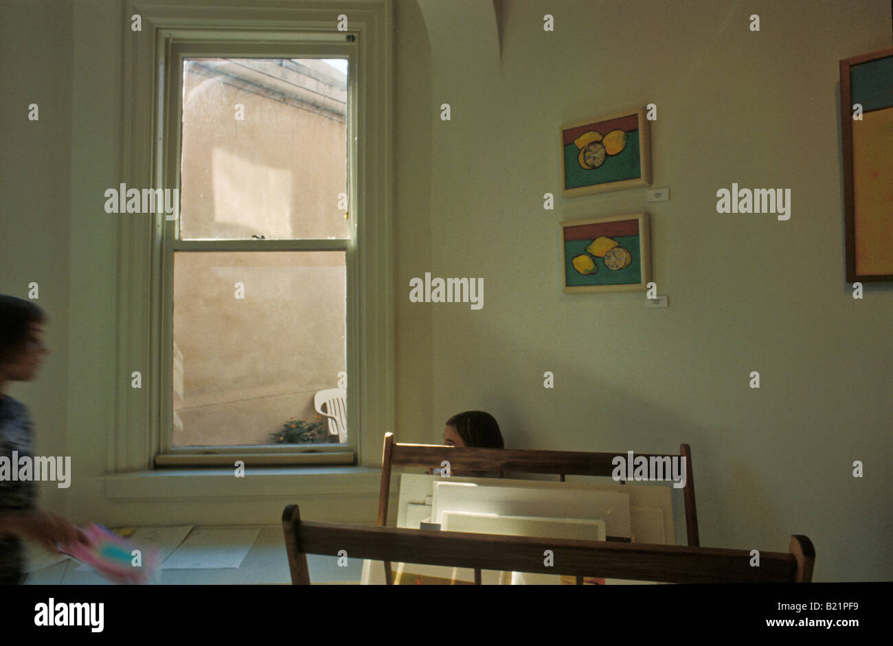 Interior display room small art gallery Stock Photo - Alamy
