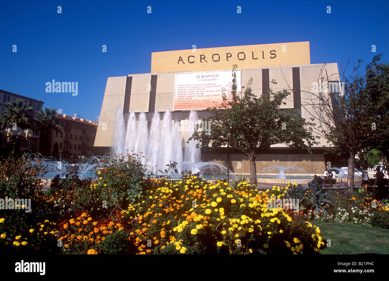 Nice - The Acropolis, a modern entertainment complex in the city Stock ...