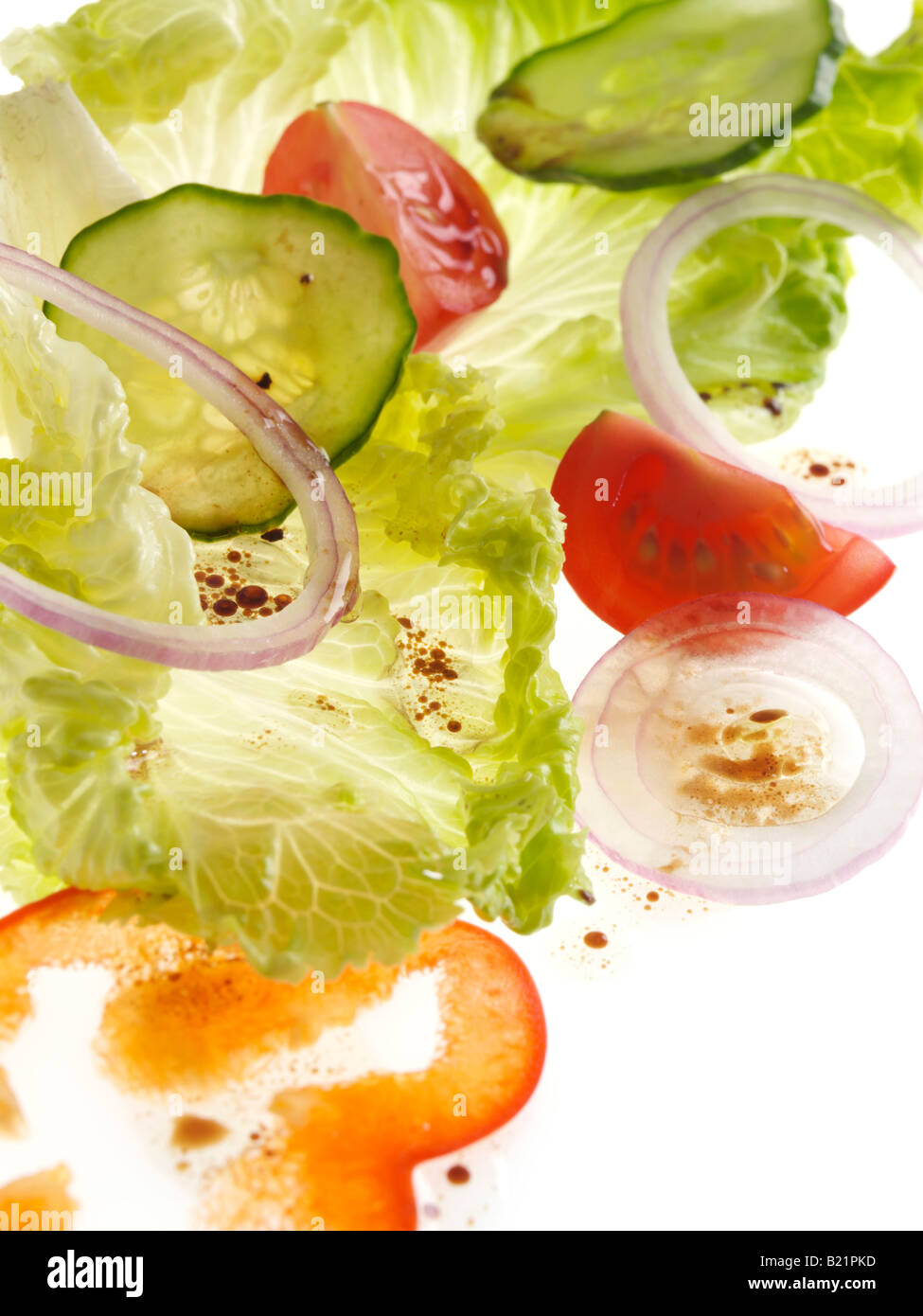Batavia lettuce salad on a white background editorial food Stock Photo ...