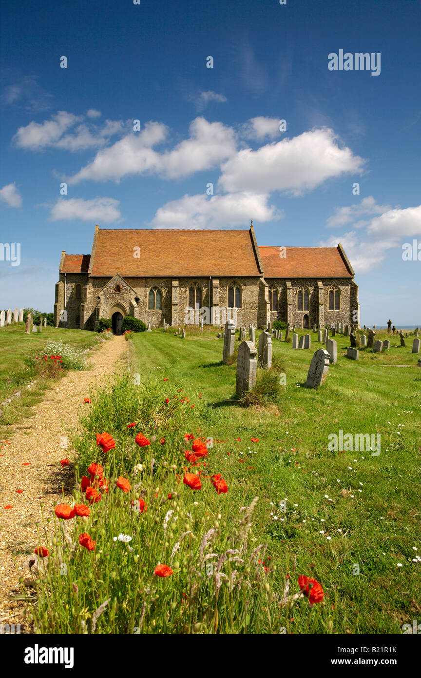 The village church of All Saints on a summers day in Mundesley Stock ...