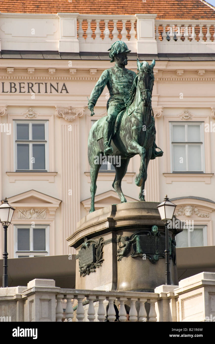 Statue of Franz Joseph I Albertina Vienna Austria Europe Stock Photo ...