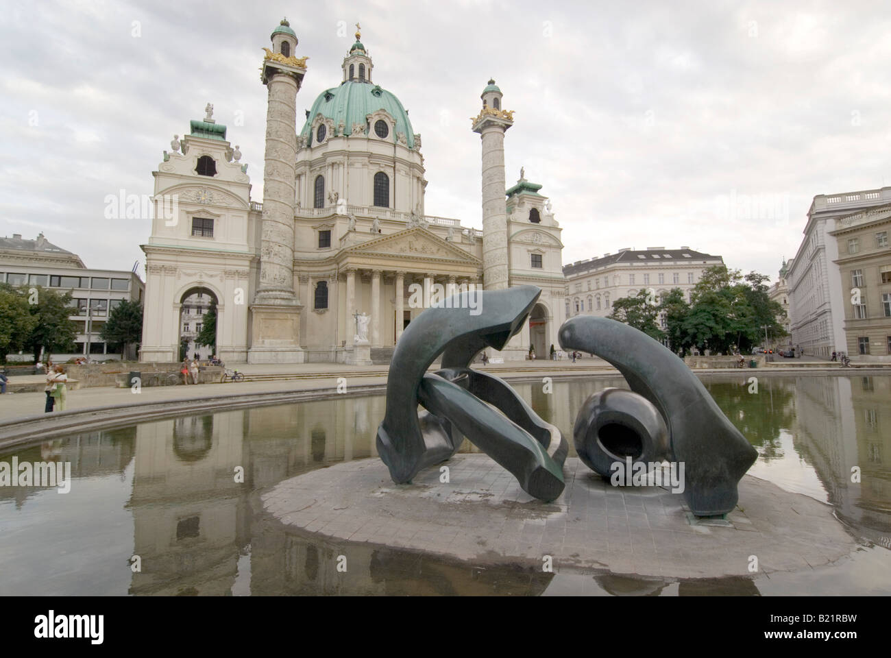 Karlskirche Karlsplatz Vienna Austria Europe Stock Photo - Alamy