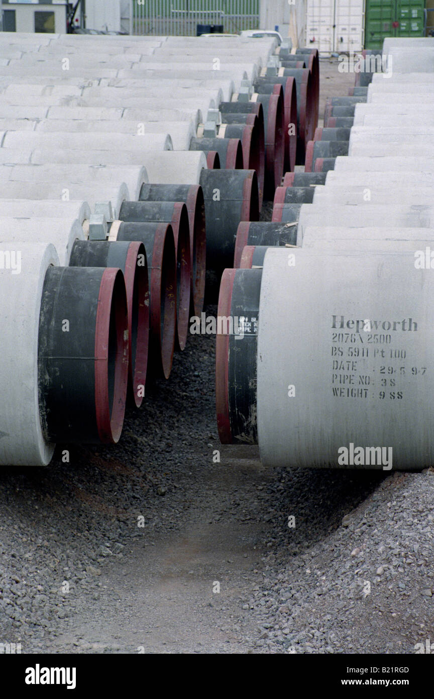 Large Diameter Concrete Sewage Pipes Stock Photo - Alamy